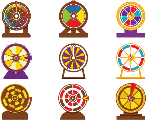Download Vector Spinning Wheel Game - Spin Wheel Design Vector PNG ...