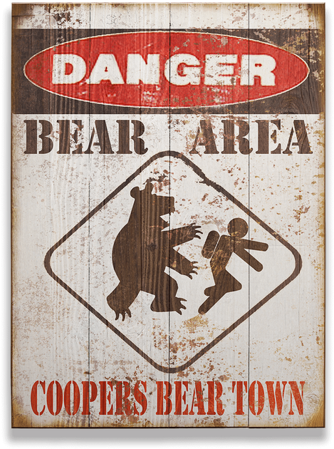 View Zoom Danger Bear Area Sign - Poster - Free Transparent PNG ...