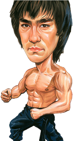 Bruce Lee Funny Cartoon - Free Transparent PNG Download - PNGkey