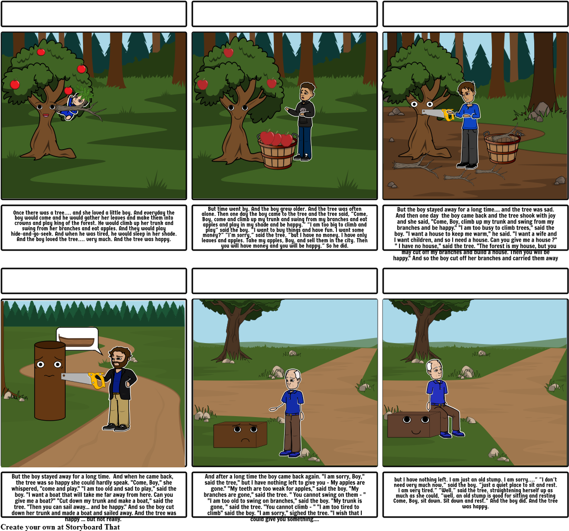 Giving Tree - Cartoon - Free Transparent PNG Download - PNGkey
