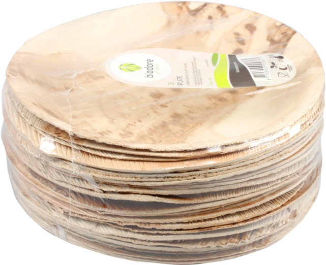 Download Biodore® Plate, Round, 1 Compartment, Palm Frond, Ø24cm, PNG ...