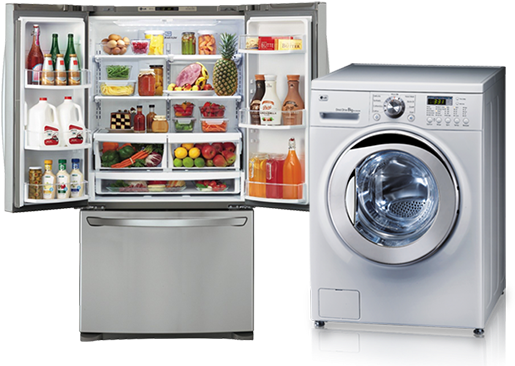 Fridge & Washer Landing Page - Fridge & Washing Machine Png - Free ...