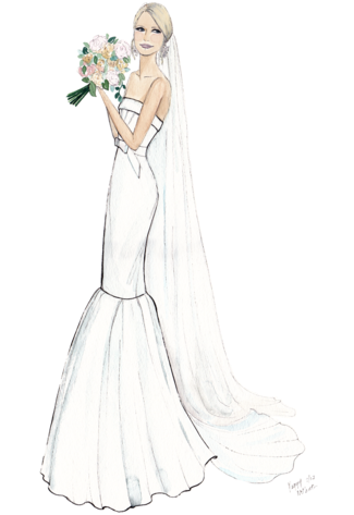 Download Custom Illustration For The Bride - Drawing PNG Image with No ...