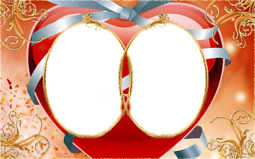 Photoshop Frame For Valentine's Day - Love Couple Frame Png - Free ...