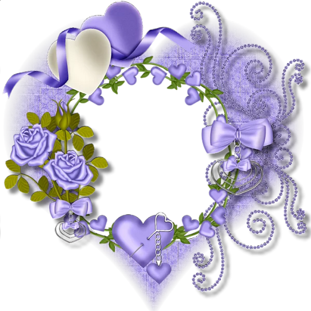 Download Purple Flower Clipart Round Flower Frame - Transparent Png ...