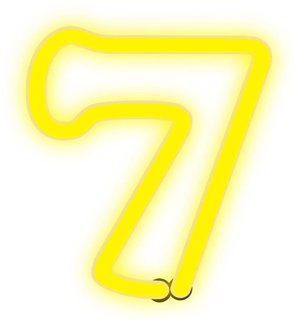 Neon, 7, Lights, Number, Yellow, Electric - Numero 7 Neon Png - Free ...