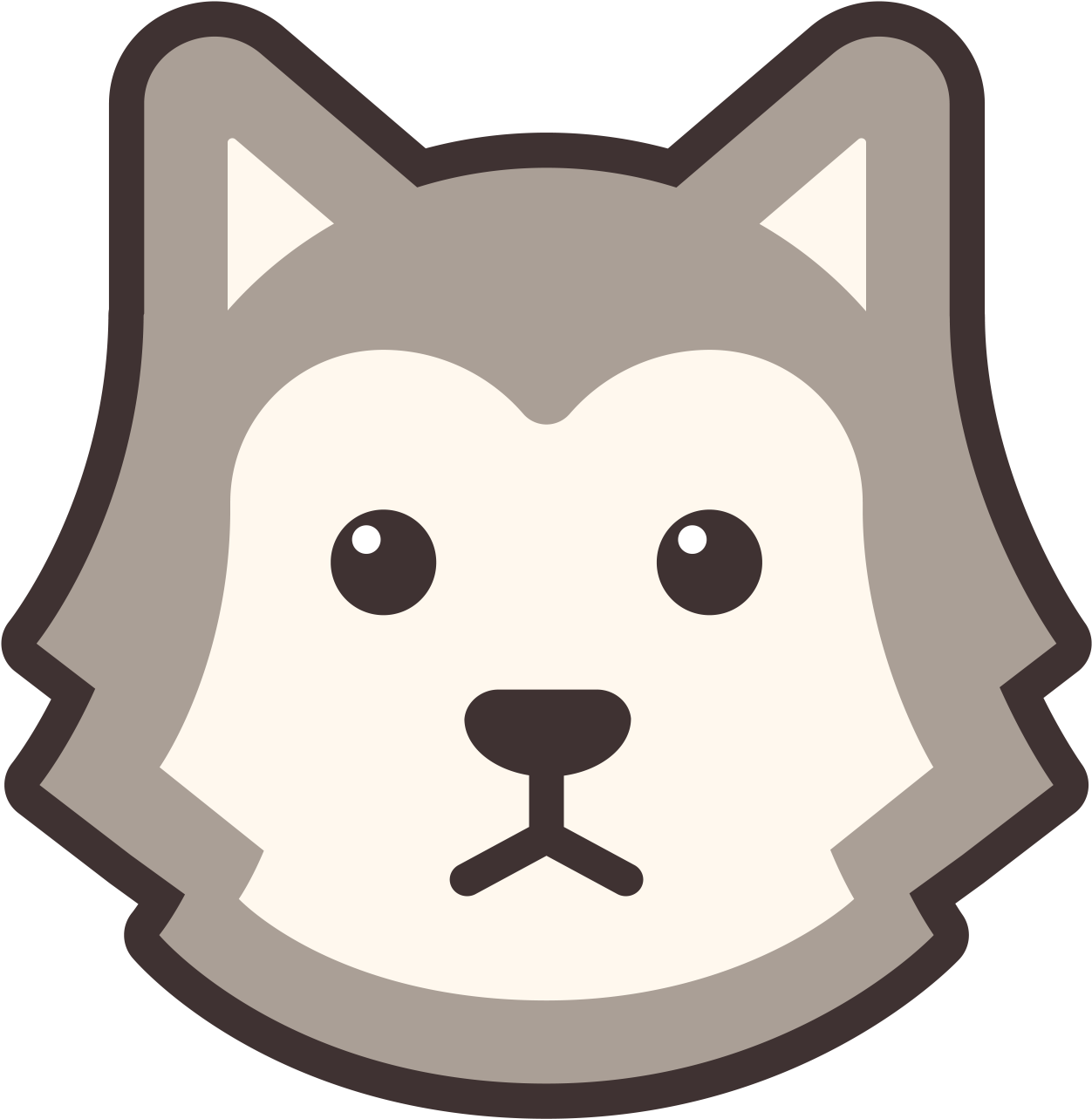 Download Love - Dislike - Cute Cartoon Husky PNG Image with No ...