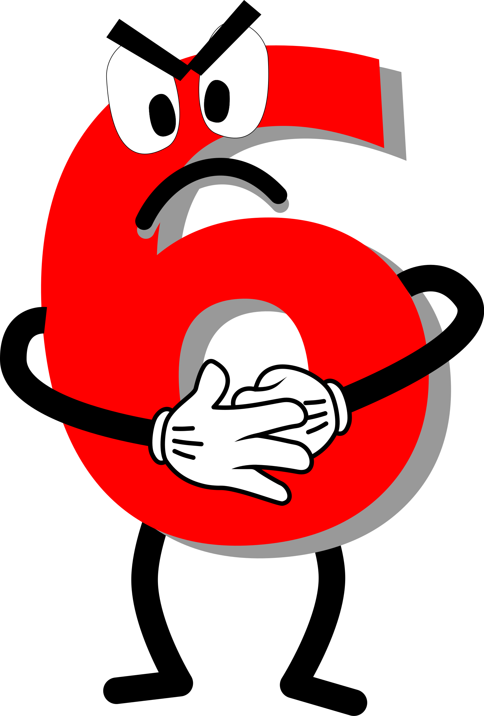 Big Image - Number 6 Cartoon Transparent - Free Transparent PNG ...