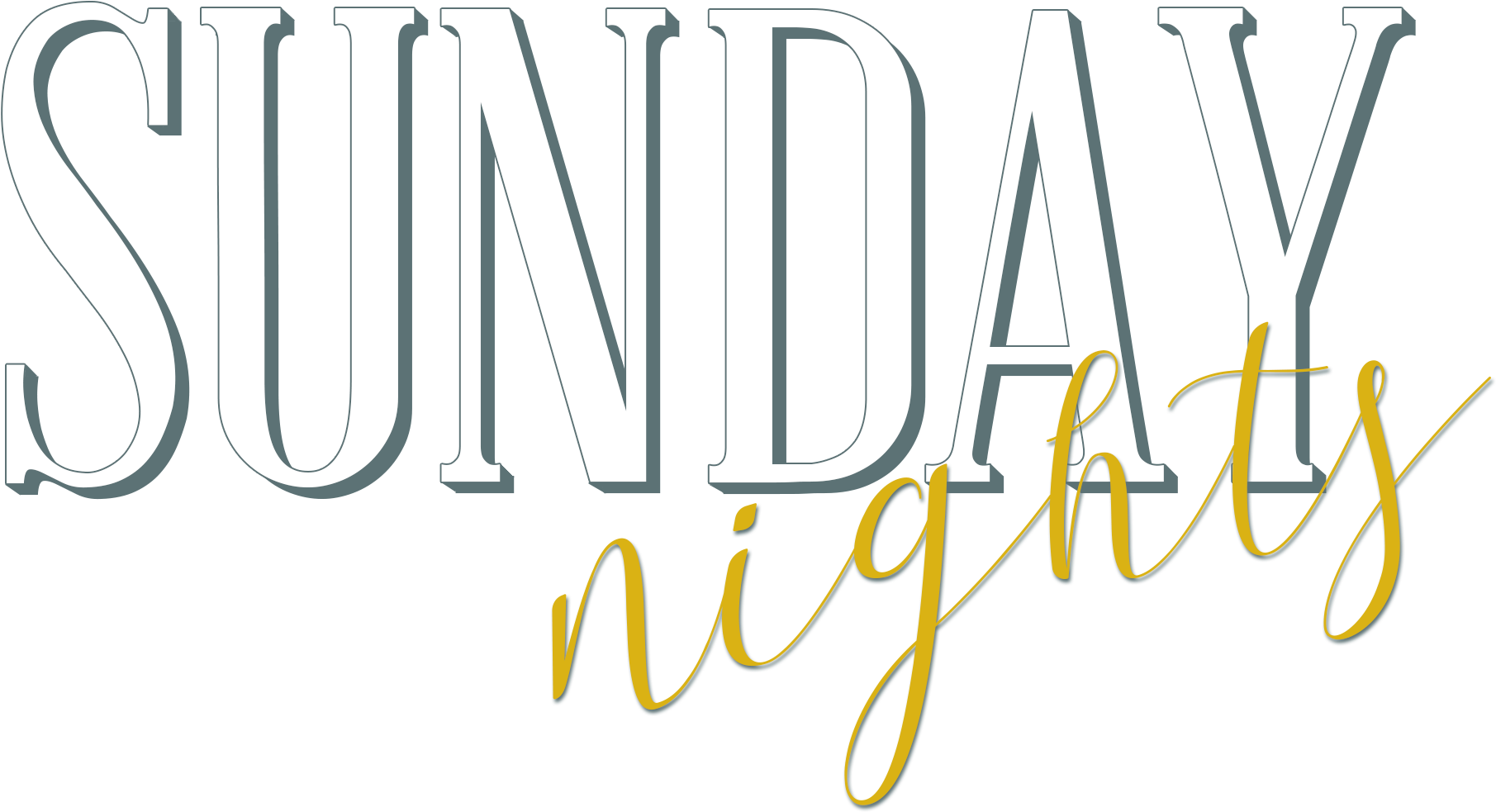 Download Sunday Nights - Calligraphy PNG Image with No Background ...