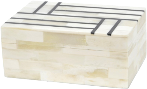 Download White Bone Box With Black Stripes - Wood PNG Image with No ...