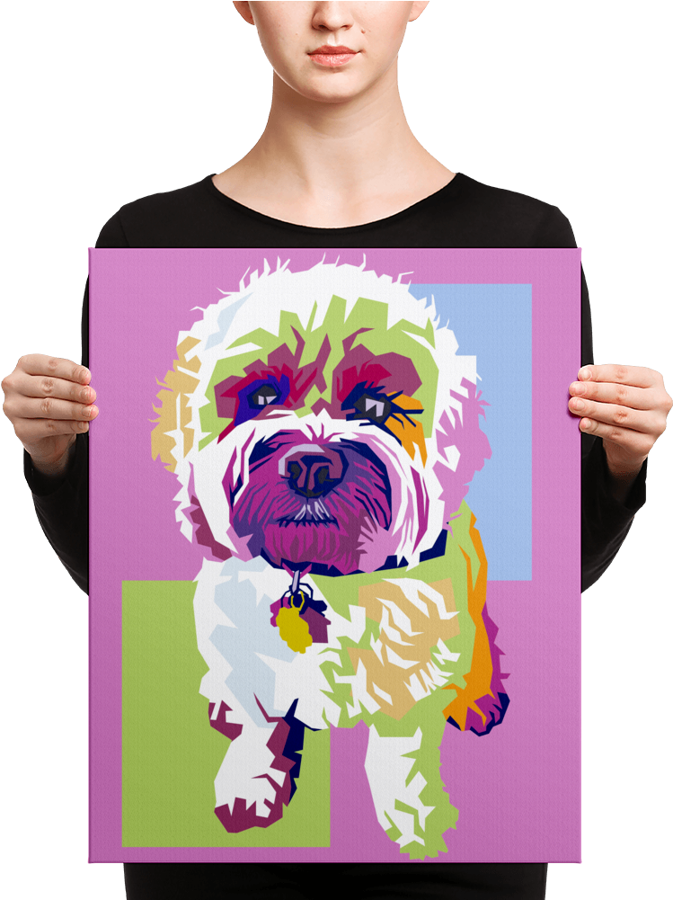 Download Cockapoo Whedas Pop Art To Scale - Canvas Print PNG Image with ...
