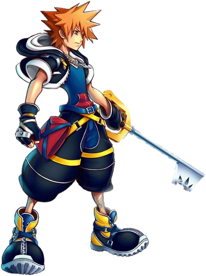 Download I Always Thought The Kh Clothing Was Some Of The Coolest Kingdom Hearts Sora Render