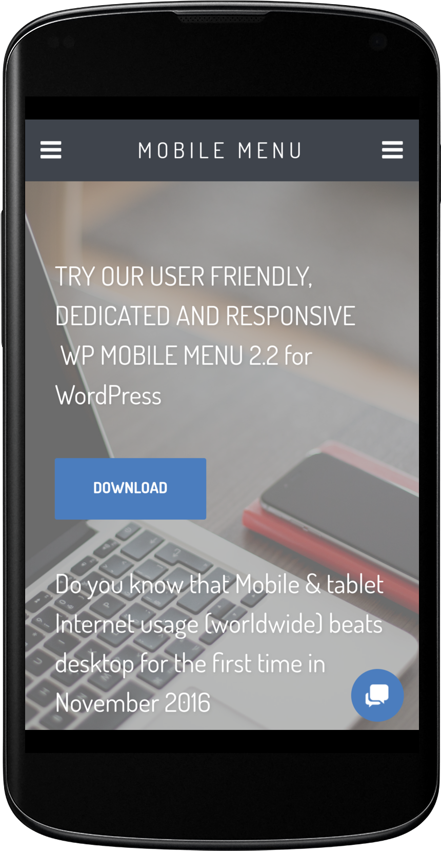 Download Wp Mobile Menu Demo - Mobile Menu Icon Wordpress PNG Image with No Background - PNGkey.com