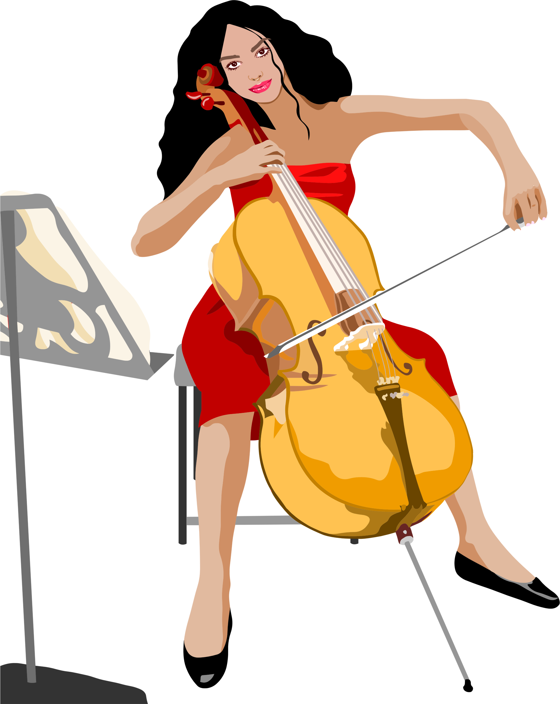 Download This Free Icons Png Design Of Female Cello Player PNG Image ...