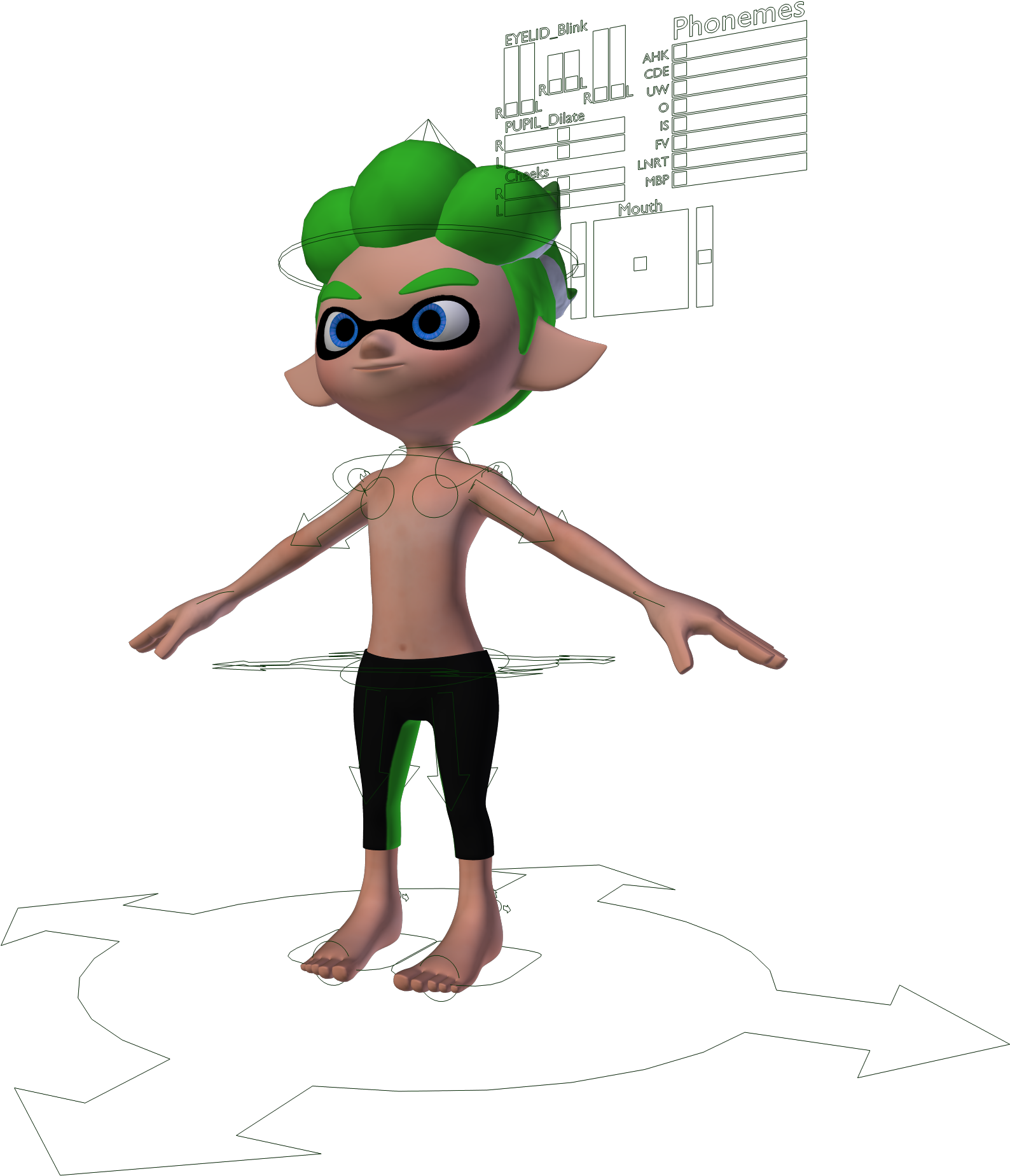 Inkling Boy And Octoling Boy 3d Model Rig From Splatoon - Free ...