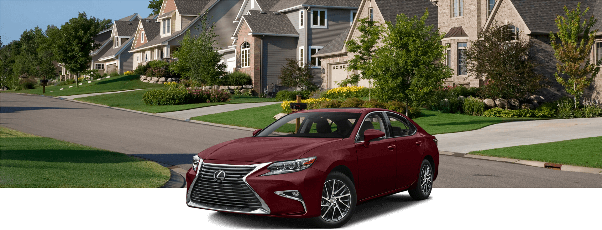 Download 2017 Lexus Es Header Banner - Suburban Neighborhood Street PNG ...