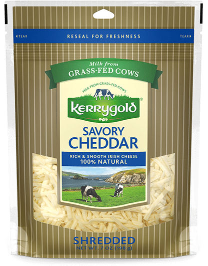 Download Savory Shredded Cheddar Cheese - Kerrygold Cheddar PNG Image ...