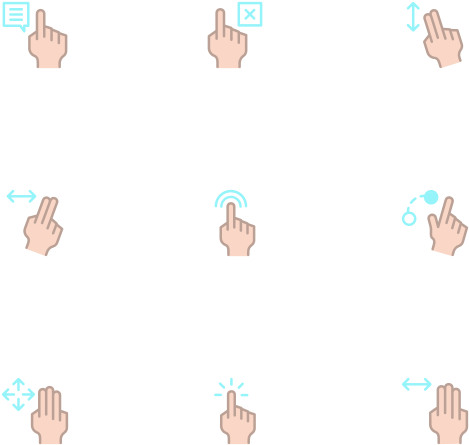 Download Touch Gesture - Cartoon PNG Image with No Background - PNGkey.com
