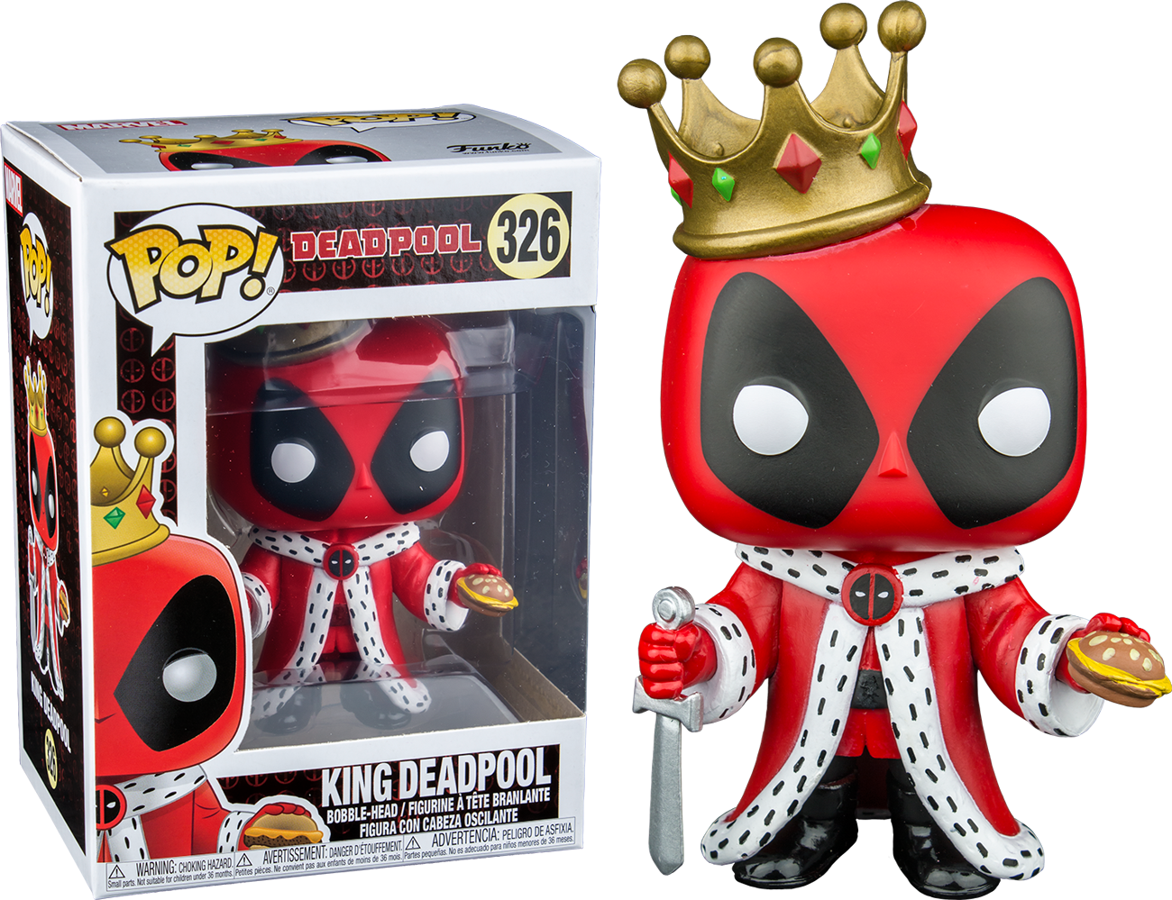 Download Deadpool - Funko Pop King Deadpool PNG Image with No ...