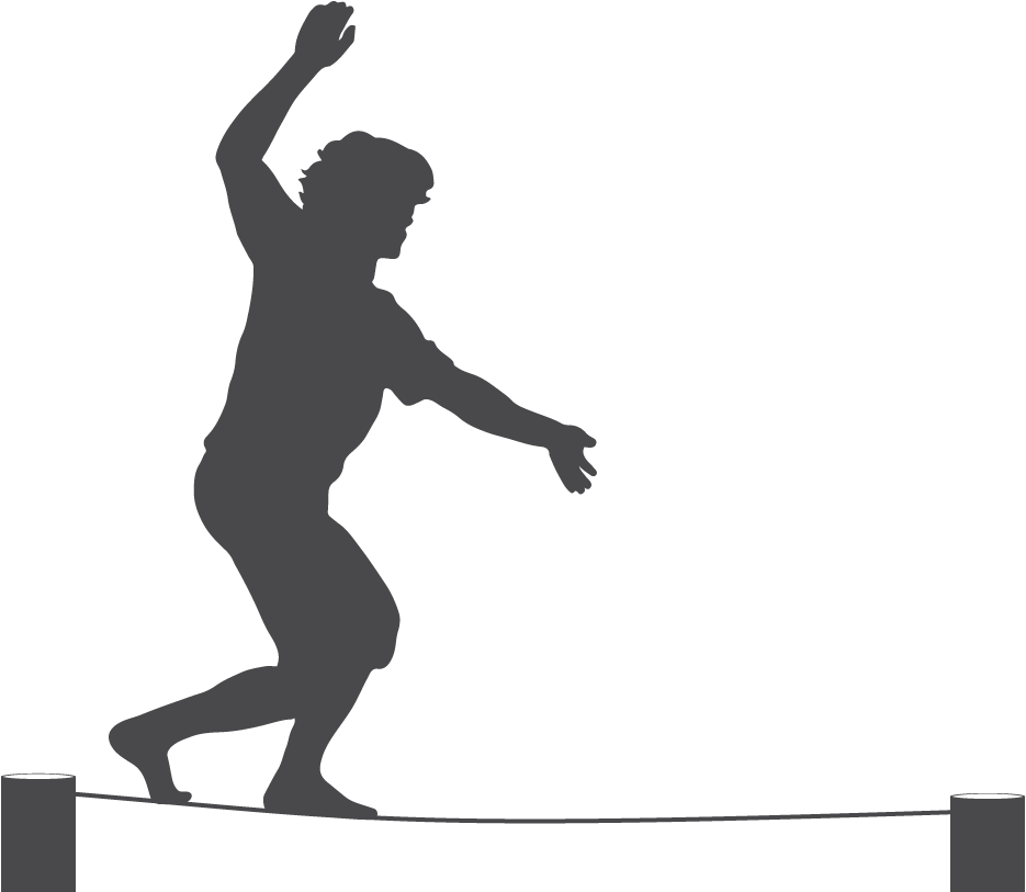 Download Silhouette Low Ropes - Tightrope Walker Silhouette PNG Image ...