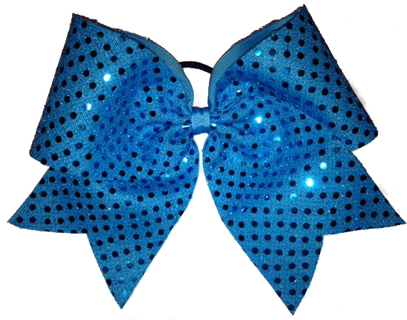 Sequin Cheer Bow Black And White Stock - Polka Dot - Free Transparent ...