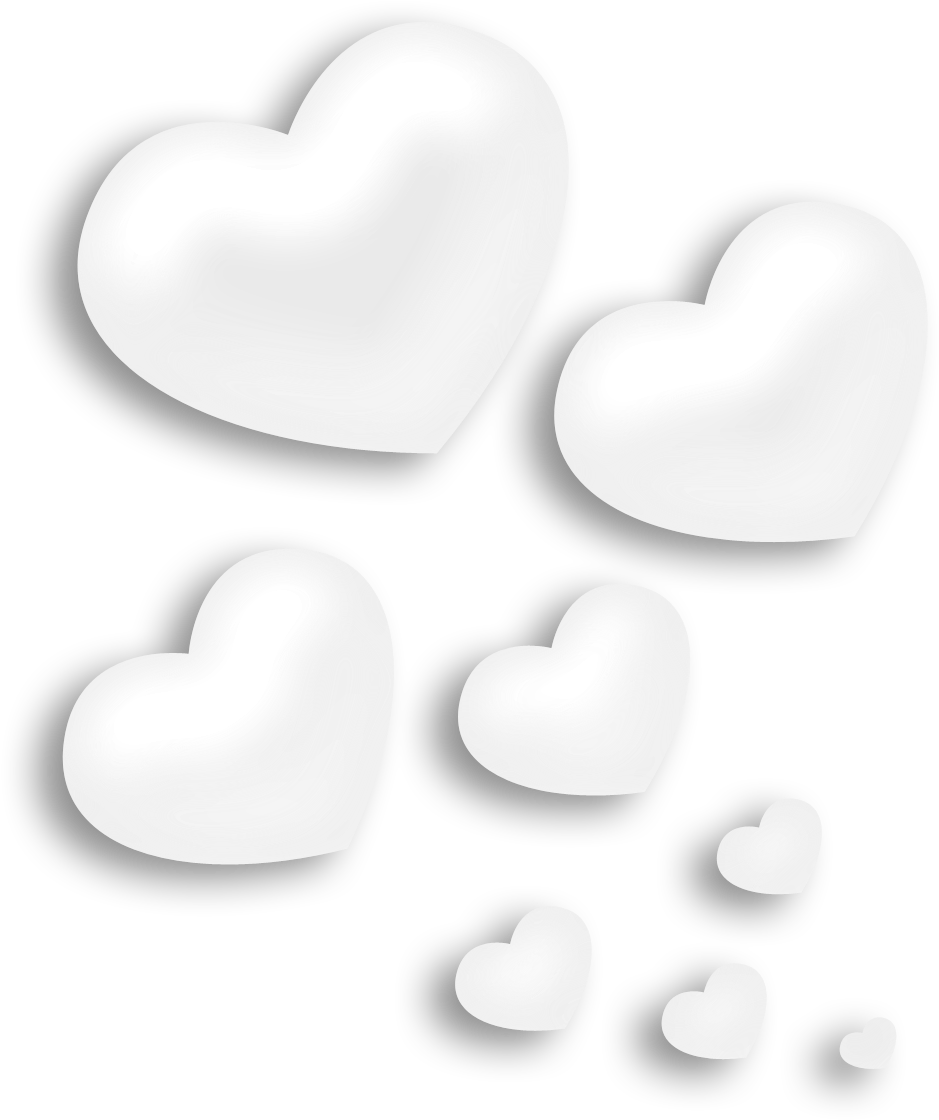Transparent Hearts Decorative Element - White Hearts Png Transparent ...