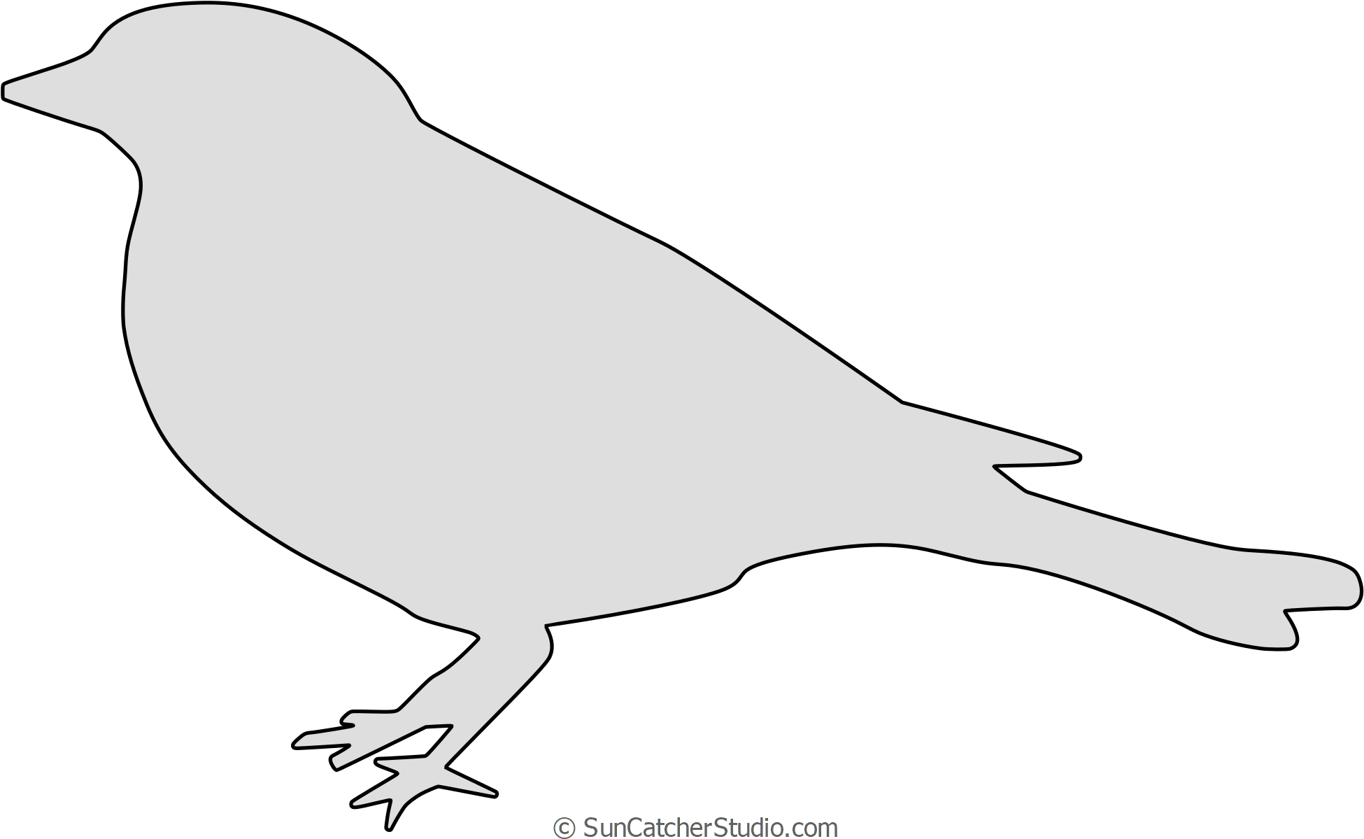 Download Free Finch Silhouette Bird Pattern Template To Print - Pigeons ...