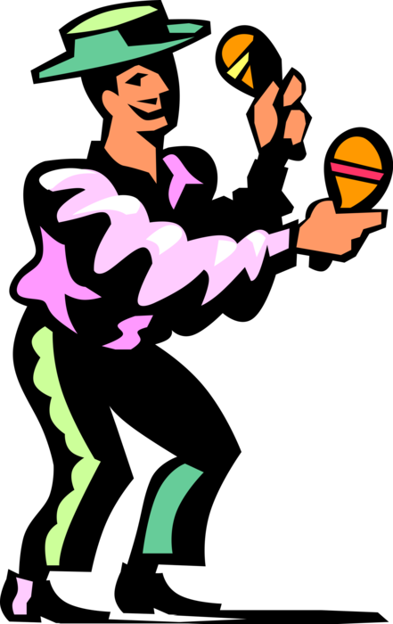 Download Vector Illustration Of Latin Musician Plays Music Maracas ...
