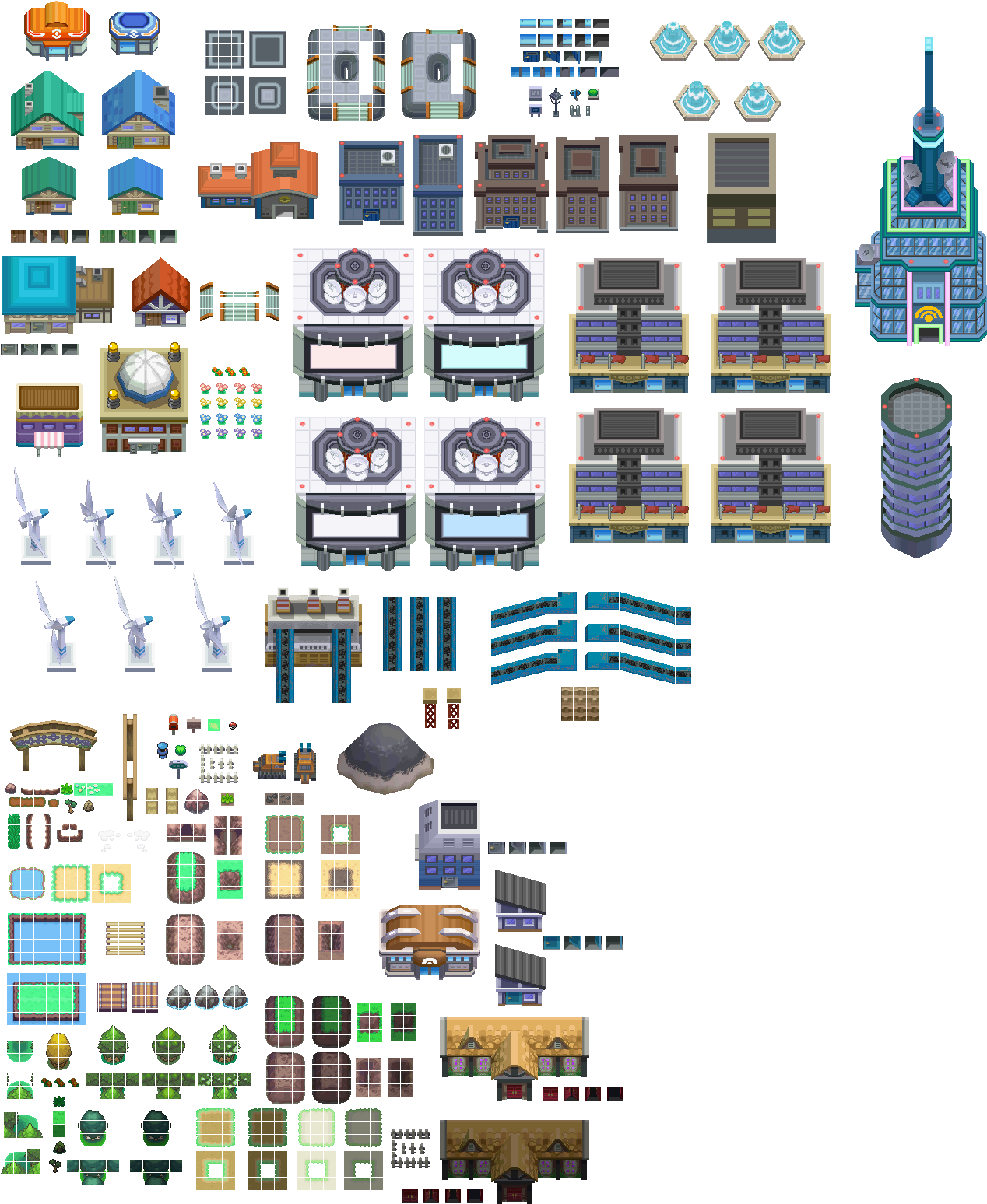 Download City-buildings ] - Pokemon Tilesets PNG Image with No ...