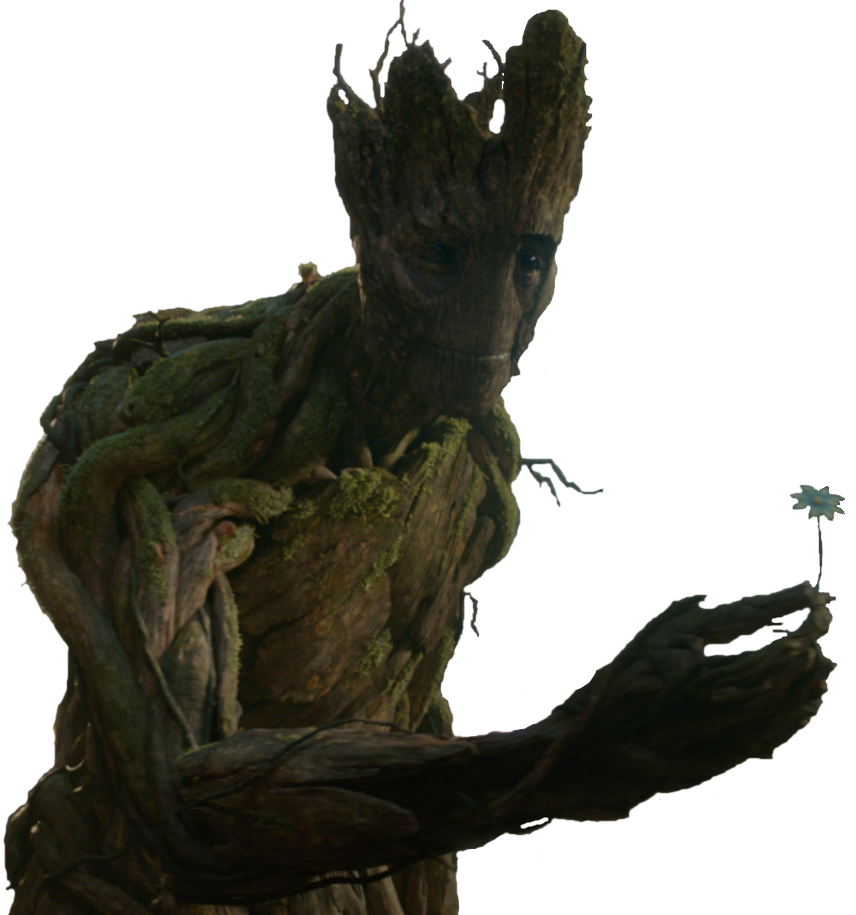 Download "giving Tree" Groot Reaching Out And Sharing A Flower - Groot ...