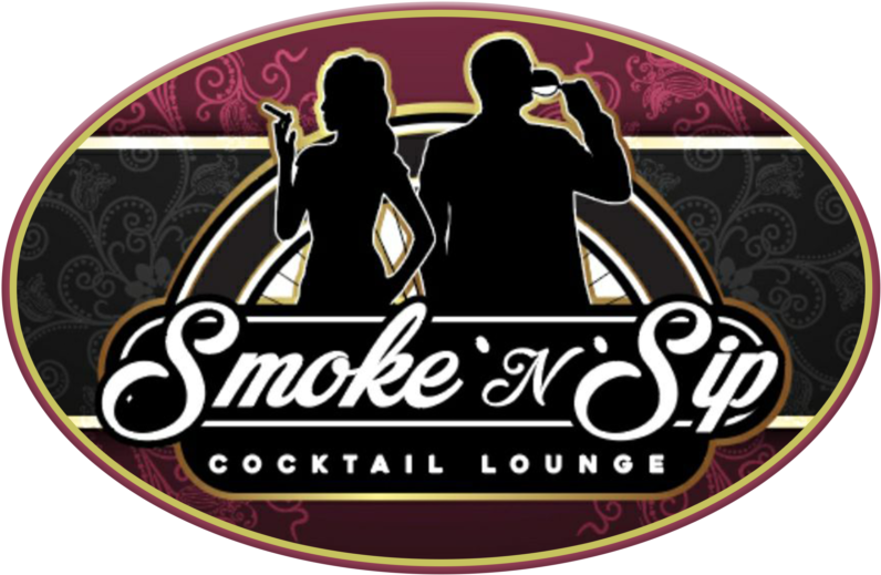 Download Smoke & Sip Cocktail Lounge - Label PNG Image with No ...