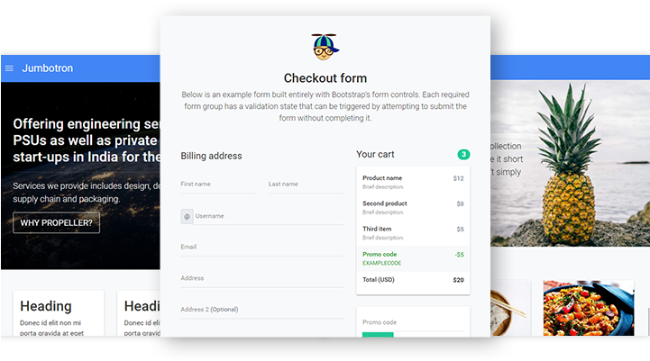 Bootstrap 4 Starter Templates - Pineapple - Free Transparent PNG ...