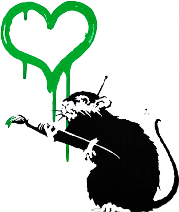 Download Banksy Rat Art PNG Image with No Background - PNGkey.com