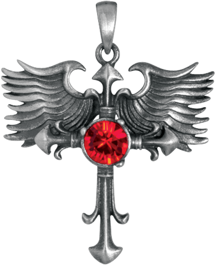 Download Silver Gothic Cross Necklace Transparent Background PNG Image ...