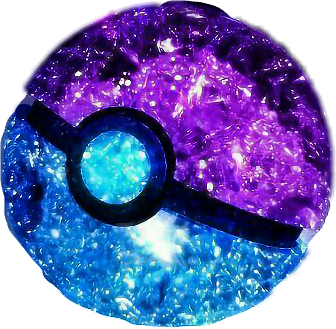 Glitter Sticker By Anya - Galaxy Pokeball - Free Transparent PNG ...
