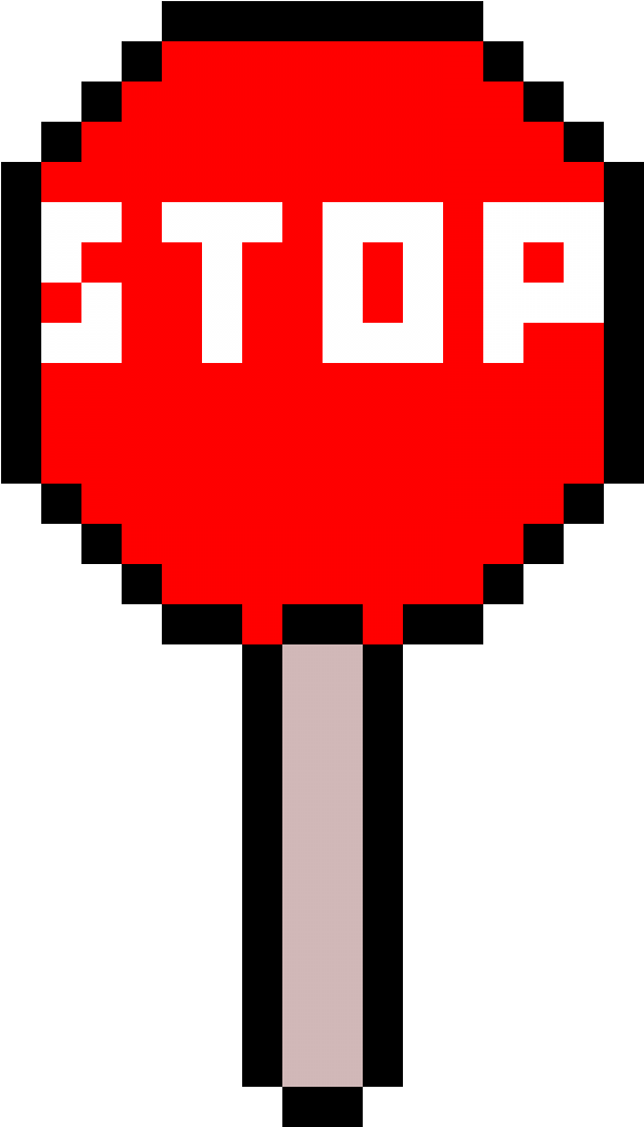 Download Stop Sign - Mana Potion Pixel Art PNG Image with No Background ...
