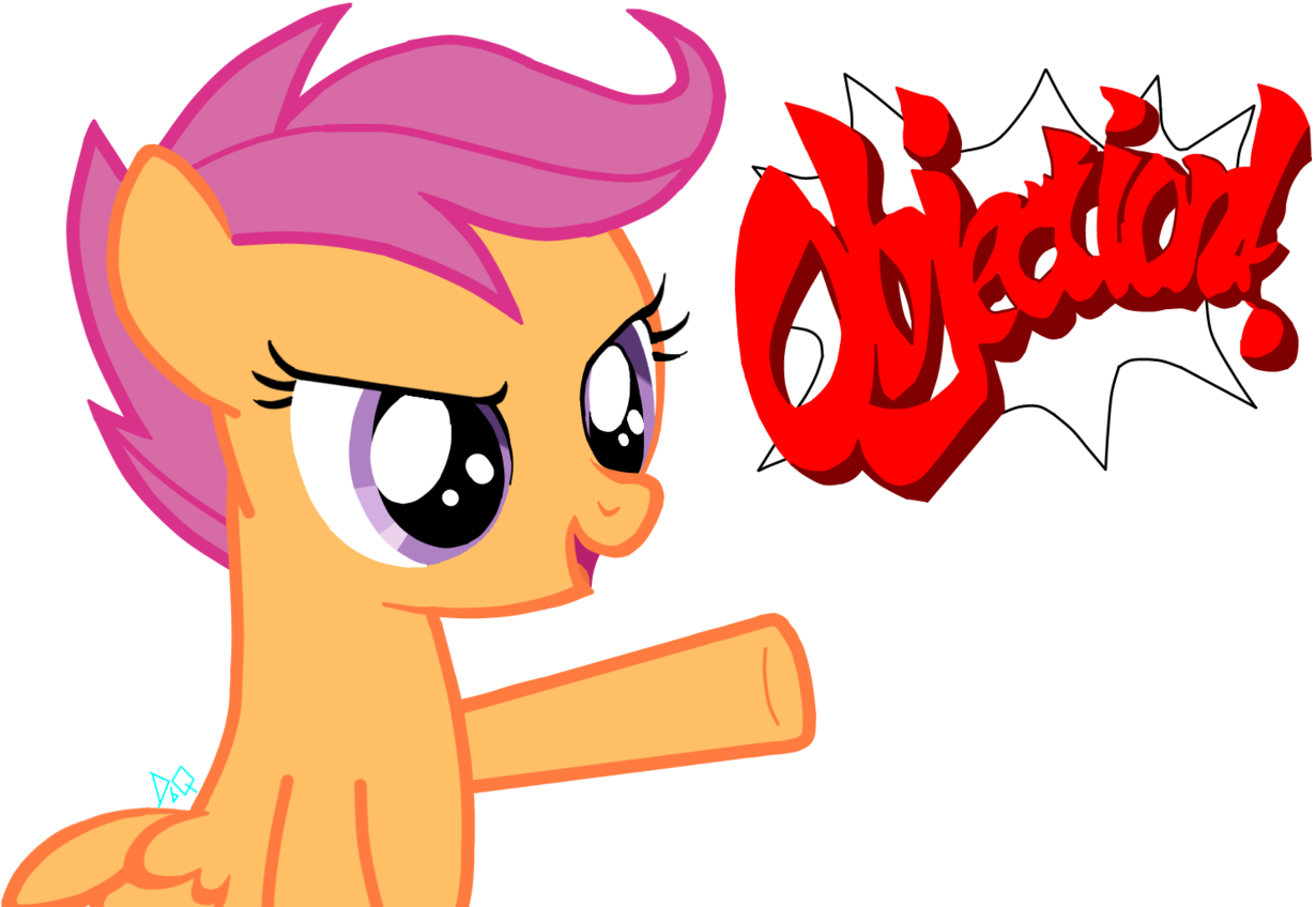 Ace Attorney, Objection, Safe, Scootaloo, Simple Background, - Ace ...