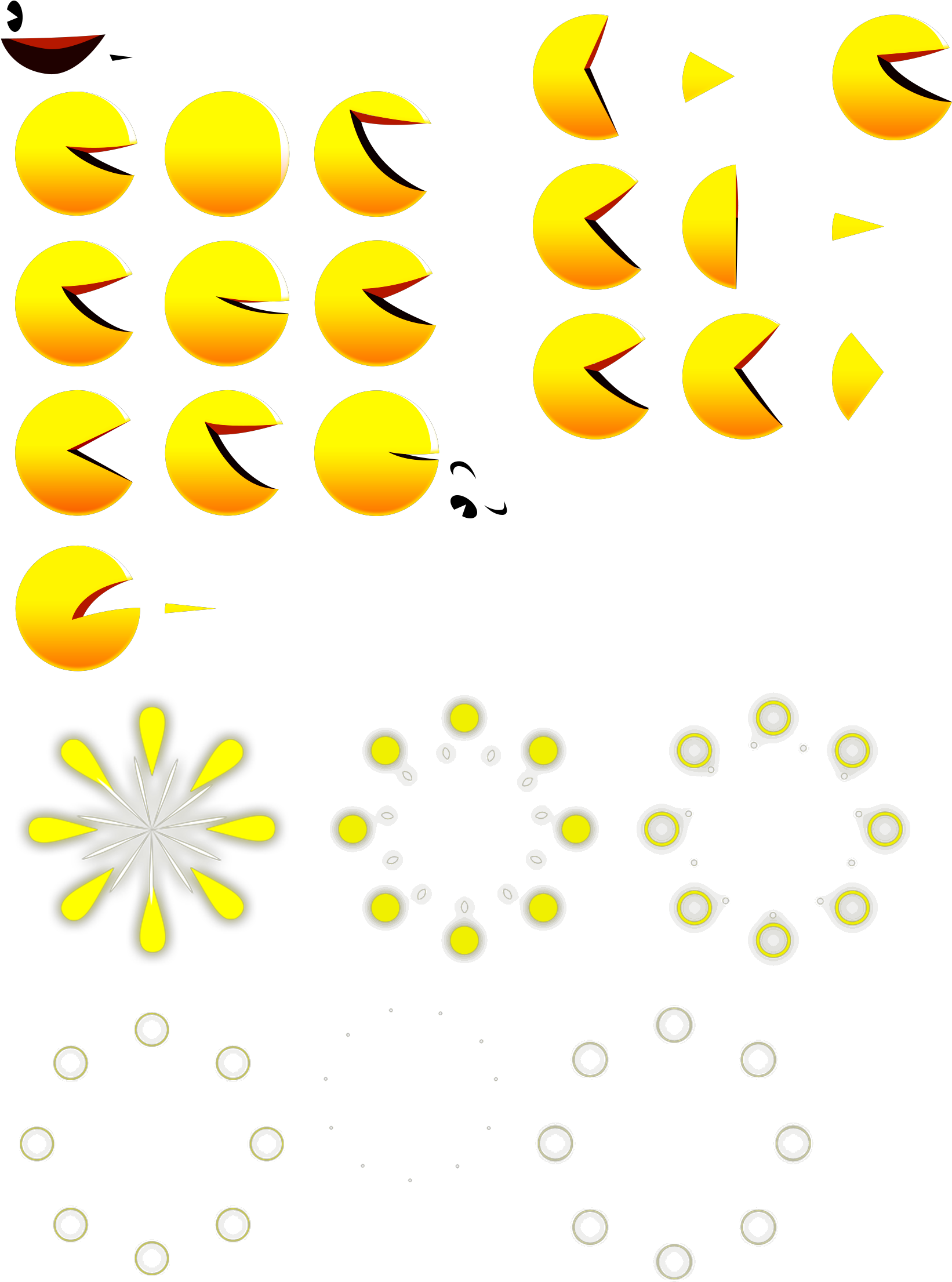 Click For Full Sized Image Pac-man - Pattern - Free Transparent PNG ...