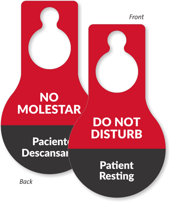 Download Do Not Disturb Patient Resting Door Hang Tag - Sign PNG Image ...