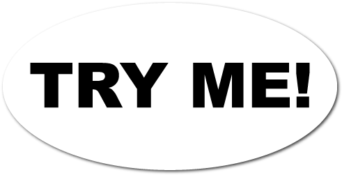 Download "try Me" Oval White Stickers - Try Me Sticker PNG Image with ...