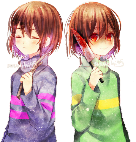 Undertale Anime Frisk And Chara - Free Transparent PNG Download - PNGkey