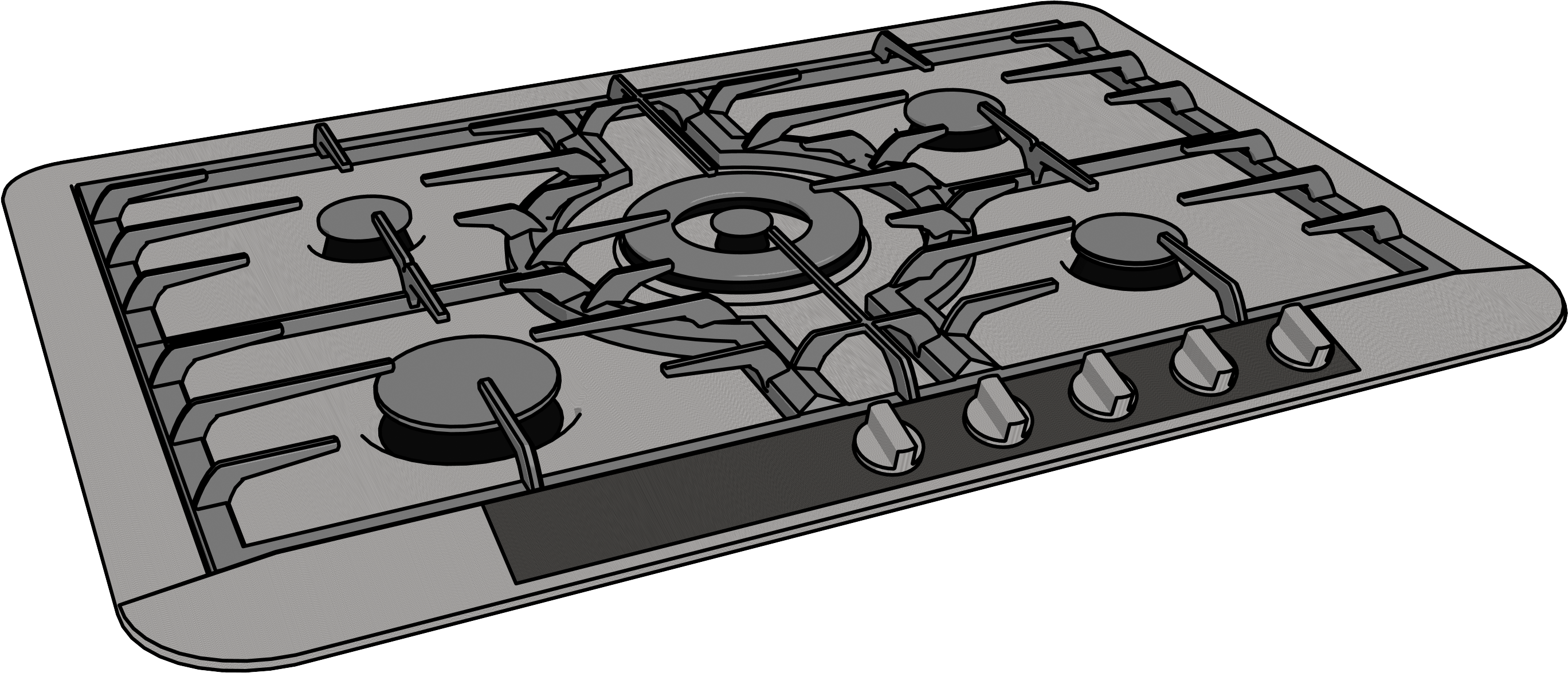 Download Gas Cooker Clipart Transparent - Illustration PNG Image with ...