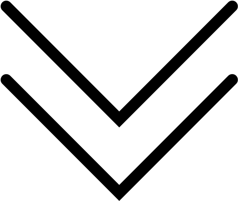 Arrow Double Down - Line Art - Free Transparent PNG Download - PNGkey