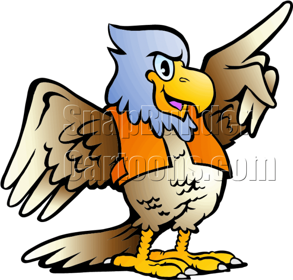 Download Eagle Pointing With Vest - Cartoon Bird Pointing PNG Image ...