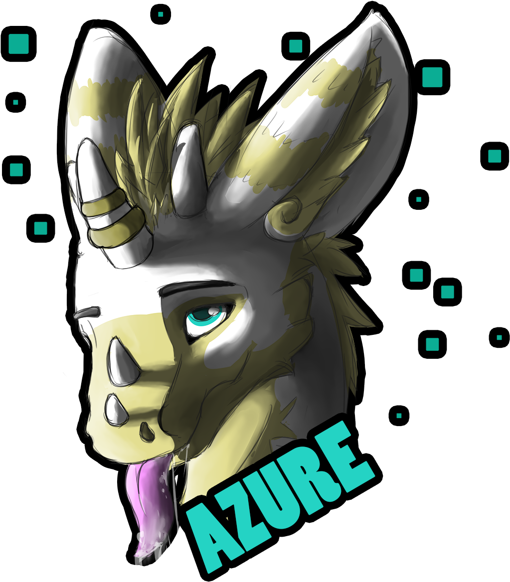 Azure Headshot W/ Drool - Cartoon - Free Transparent PNG Download - PNGkey