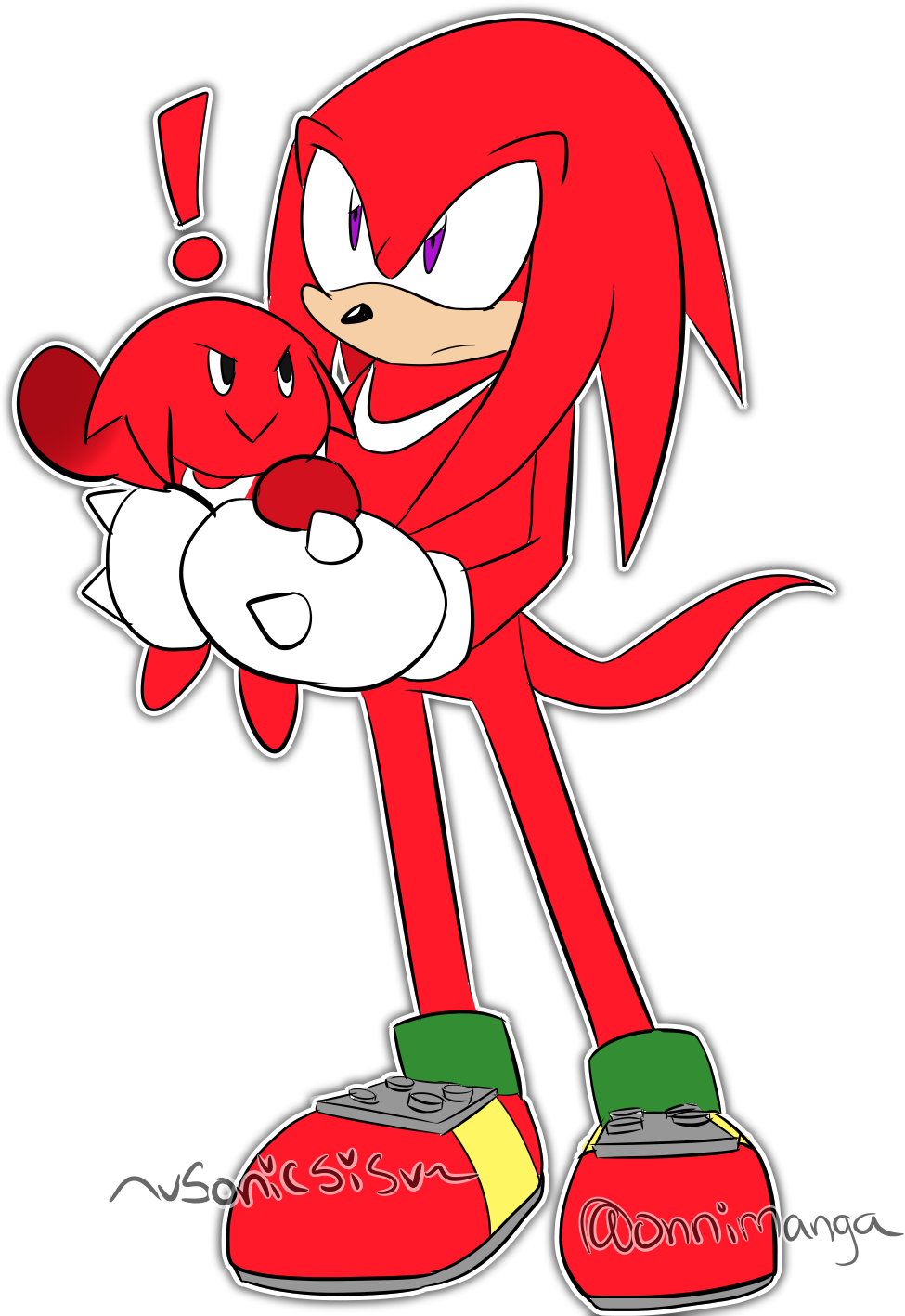 I Need To Draw More Knuckles - Cartoon - Free Transparent PNG Download ...