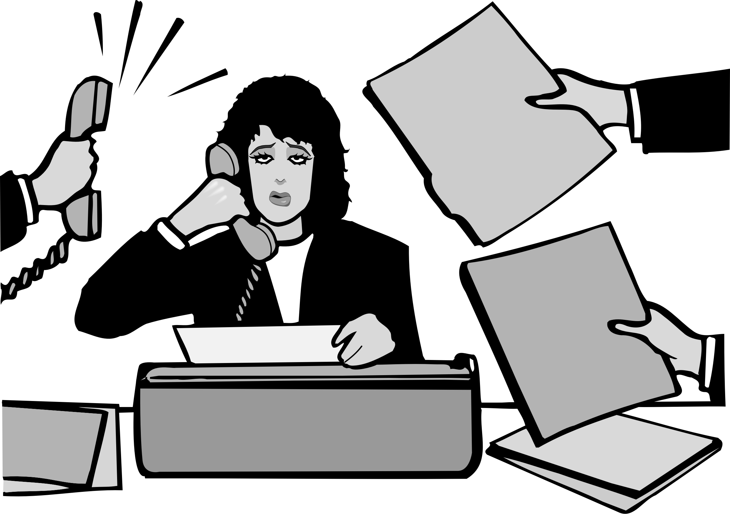 Download Big Image - Busy Clipart Black And White PNG Image with No ...