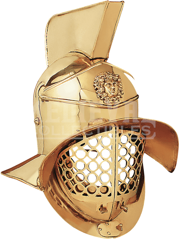 Gladiator Brass Arena Helmet - Roman Gladiator Helmet For Sale - Free ...
