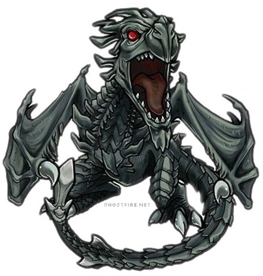 Download Chibi Sticker - Skyrim Dragons Chibi PNG Image with No ...