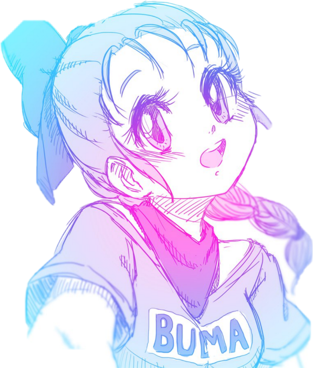 Bulma Sticker - Bulma Cute Fanart - Free Transparent PNG Download - PNGkey
